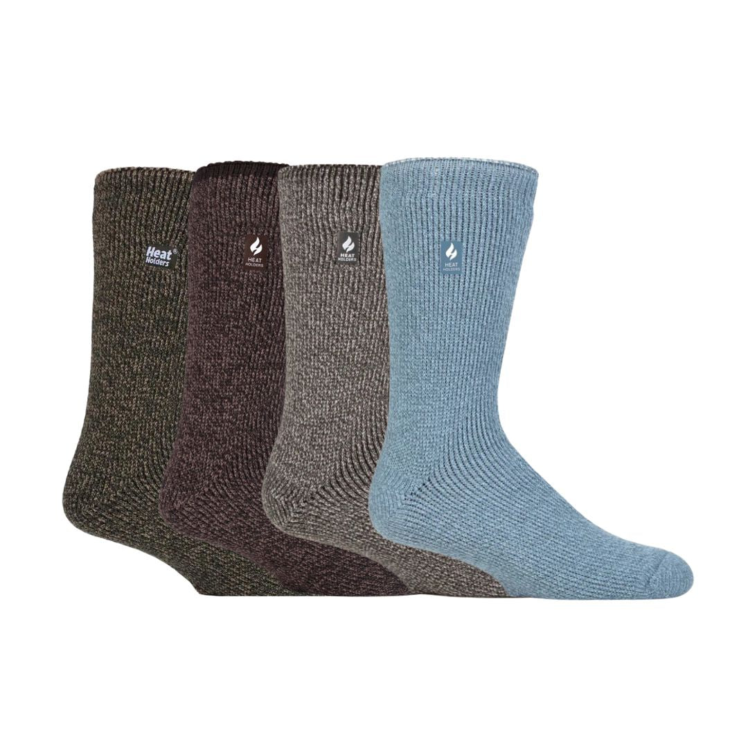 HEAT HOLDERS Original Thermal Mens Merino Wool Blend Sock - 3 Pair Bun