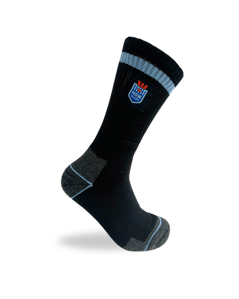 NRL Limited Edition State of Origin NSW Blues 2Pk Heavy Duty Work Sock