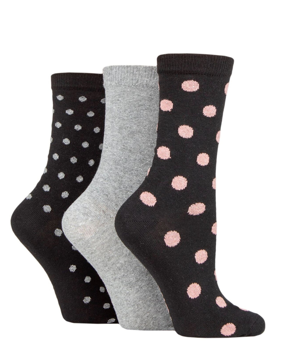 TORE 3Pk 100% Recycled Jacquard Bold Spot Socks - Women's