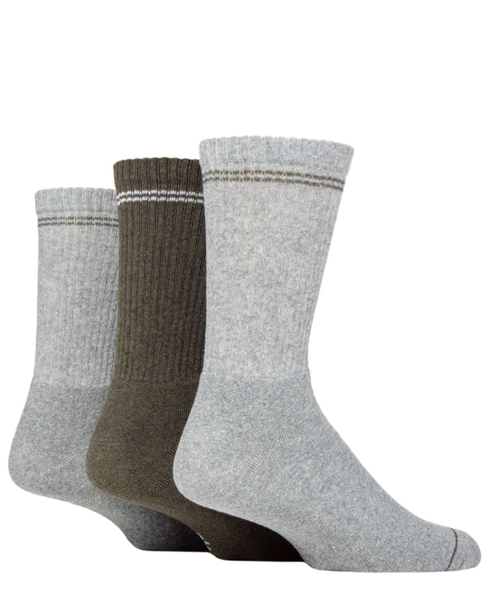 TORE 3PK 100% Recycled Striped Sports Crew Socks - Men's