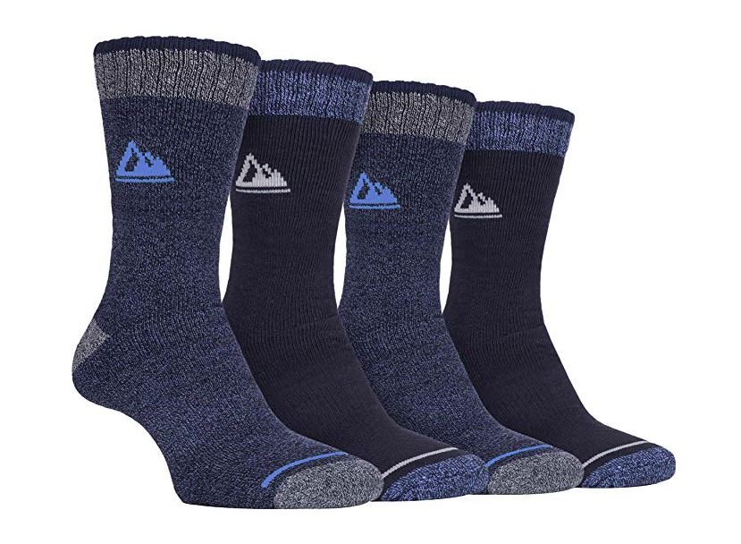 STORM BLOC 4Pk Performance Crew Socks-Mens 6-11